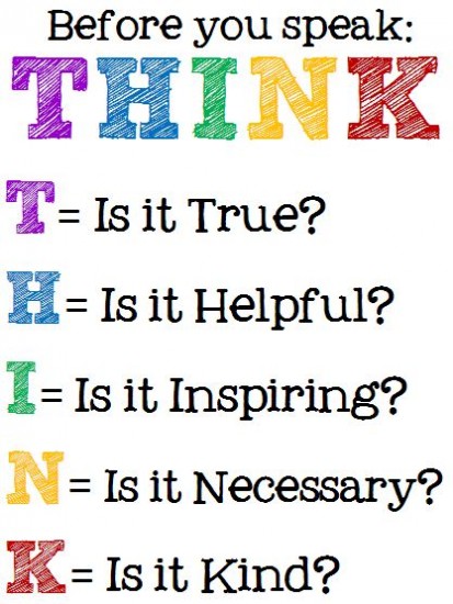 Think Before You Speak Printable Posters - Teach Junkie