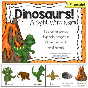Dinosaur Sight Word Game ~ Free! - Teach Junkie