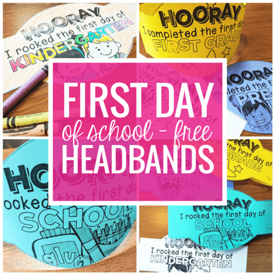 FREE First Day of School Headband Crowns - Teach Junkie
