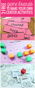 3 Free Game Boards to Make Your Own Center Activities - Teach Junkie