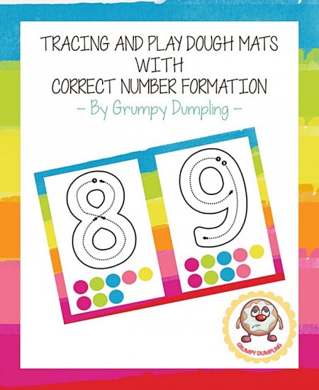 Playdough Number Mats 1-10 {Printable} - Teach Junkie