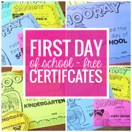 FREE Editable First Day of School Certificates - Teach Junkie