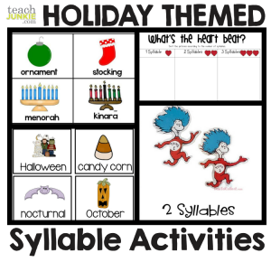 Syllables - 8 Easy to Print Activities - Teach Junkie