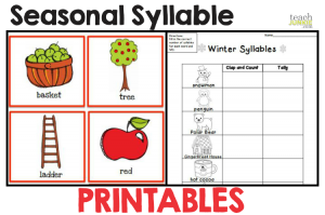 Syllables - 8 Easy to Print Activities - Teach Junkie