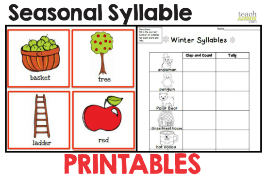 Syllables - 8 Easy to Print Activities - Teach Junkie