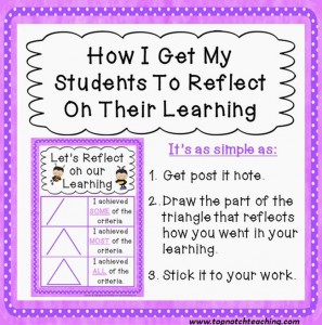 Teaching Self Reflection - Sticky Note Style - Teach Junkie