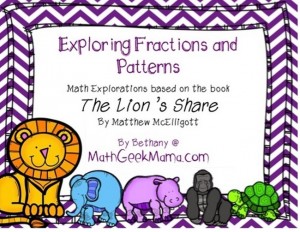 Patterns with Fractions: The Lion's Share Printables - Teach Junkie